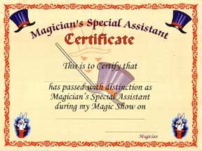Magician's Assistant Certificate - Magic Methods